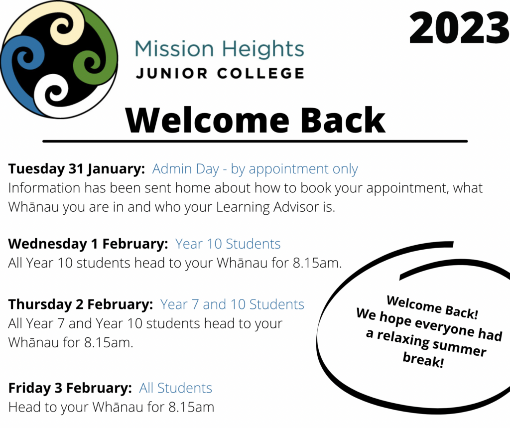 Back To School Dates 2023 MHJC Online
